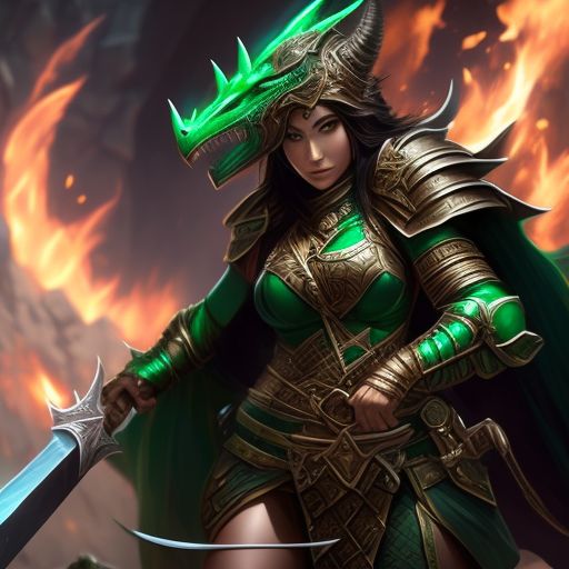 plump-seal684: female emerald dragonborn barbarian dungeons and dragons ...