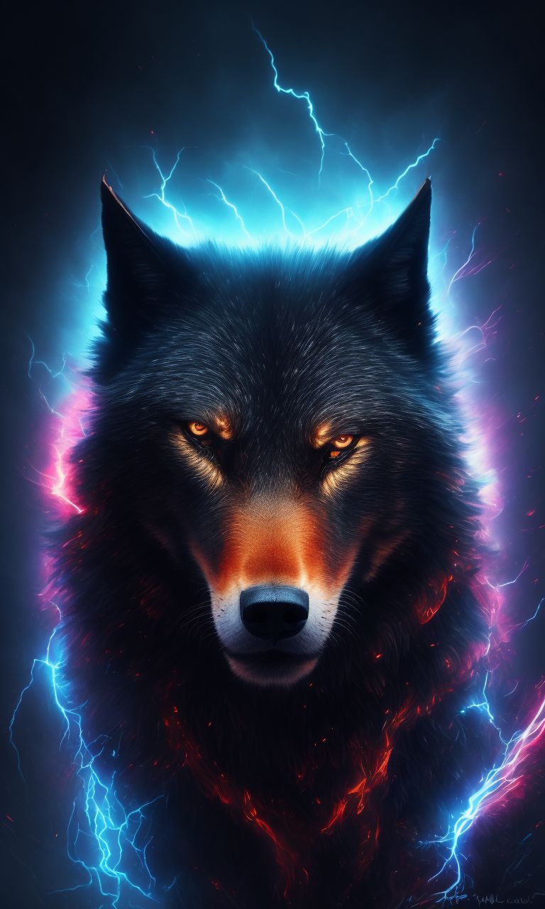 Lightning Wolf Wallpaper
