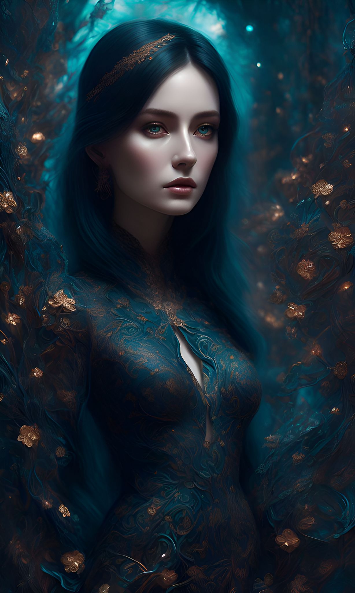 Manuzoom: Alluring and seductive, slim, dark red-headed Irish female ...