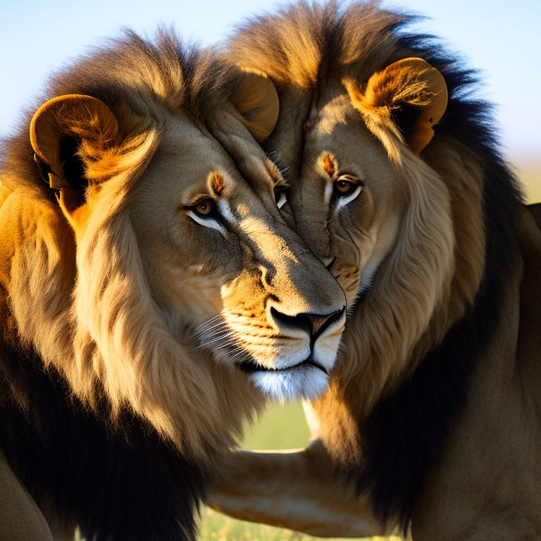 Lions Nuzzling