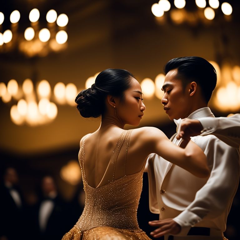 lasting-ram875: "Create an image of two dancers gracefully performing a ...