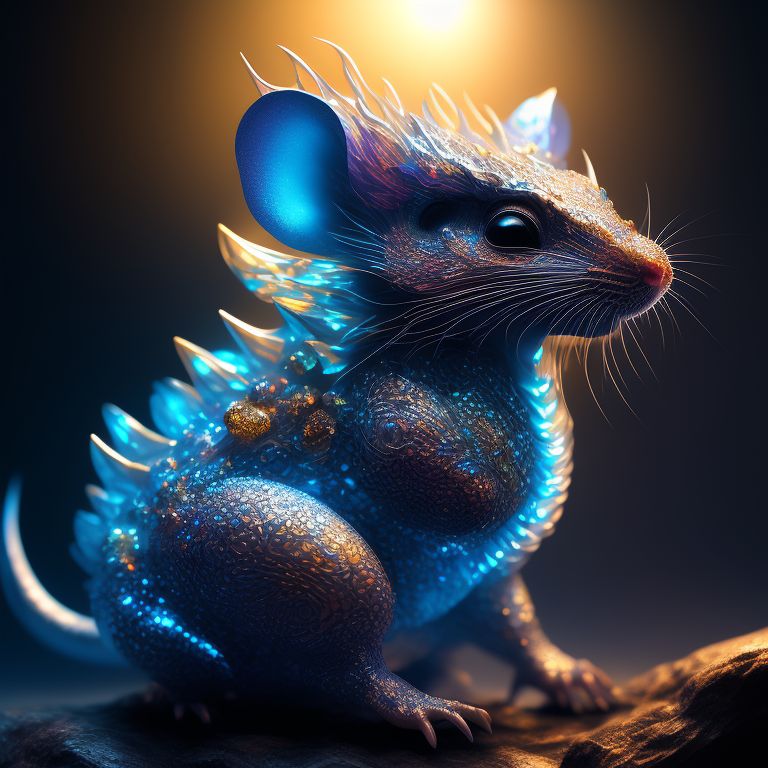 worldly-crow60: Crystal Rock mouse like dragon, full body ...