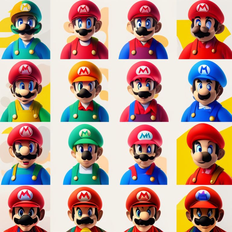 Super Mario Characters Different
