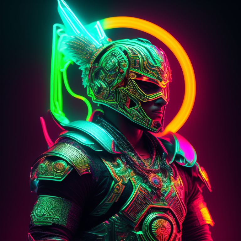 Neon Aztec Wallpaper