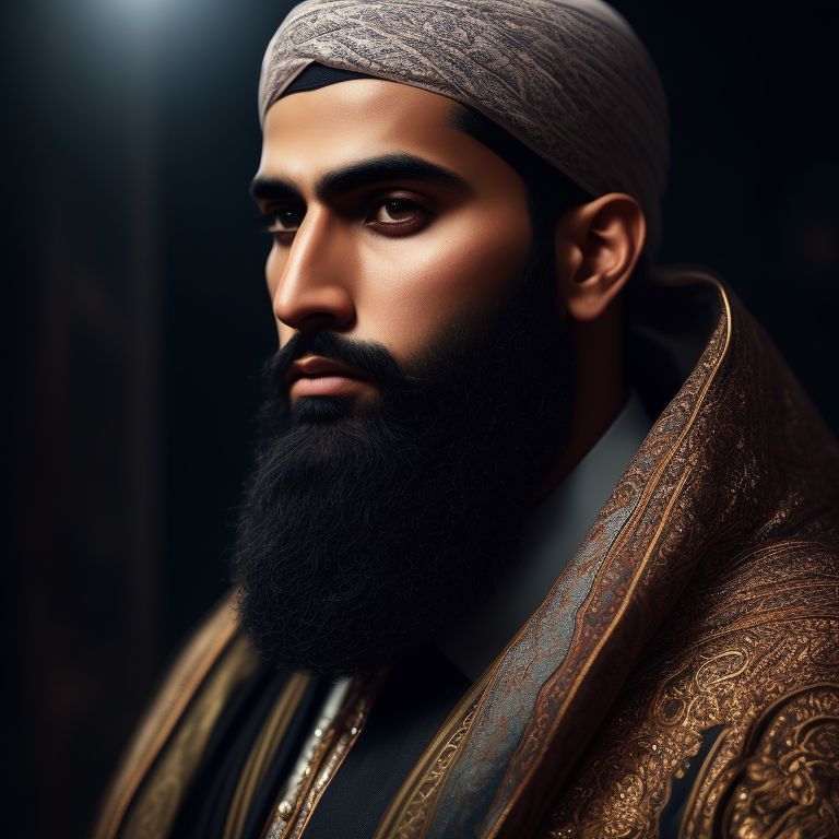 Muslim Handsome Man With Beard