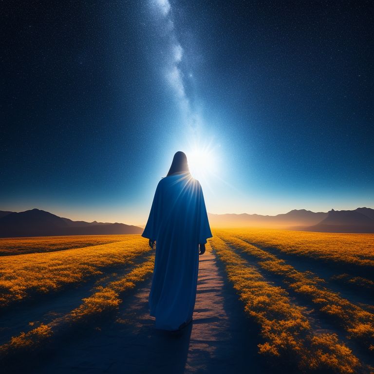 dull-fish635: Jesus walking backwards in the sky towards the throne of ...