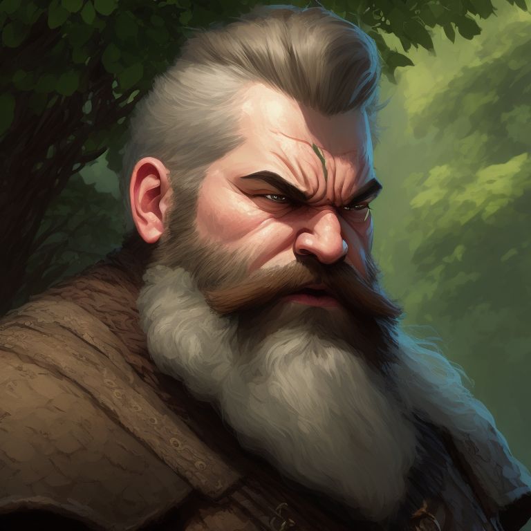 miquaight: portrait of angry bearded dwarven man, angry, fantasy dwarf ...
