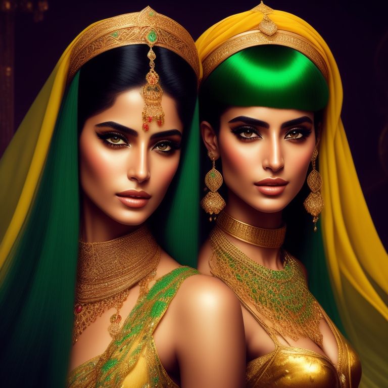milky-swan39: Two stunning Arab women adorned with remarkable luscious ...