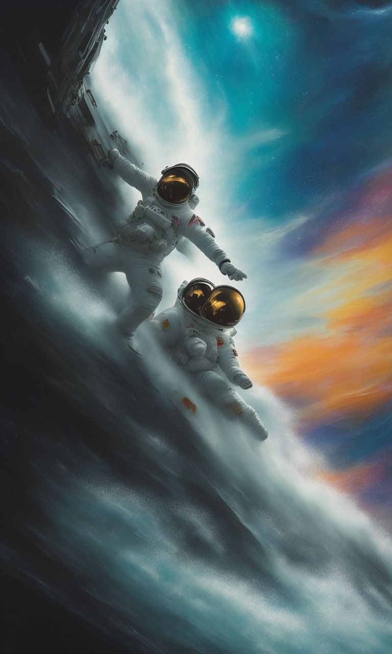 BrunoStarling: A stunning oil painting of an astronaut peacefully ...