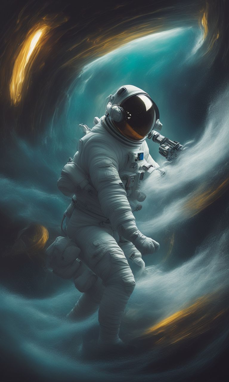 BrunoStarling: A stunning oil painting of an astronaut peacefully ...