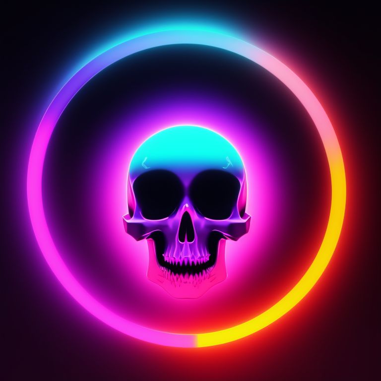 paltry-oryx659: create an pop art anime bad cyberpunk bad skull with a ...