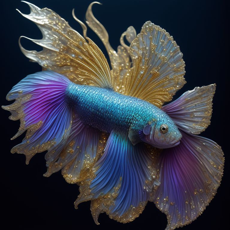 zyhzyh: surreal fantasy betta fish made of intricate jewels and ...