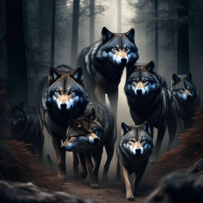 Wolf Pack Hunting
