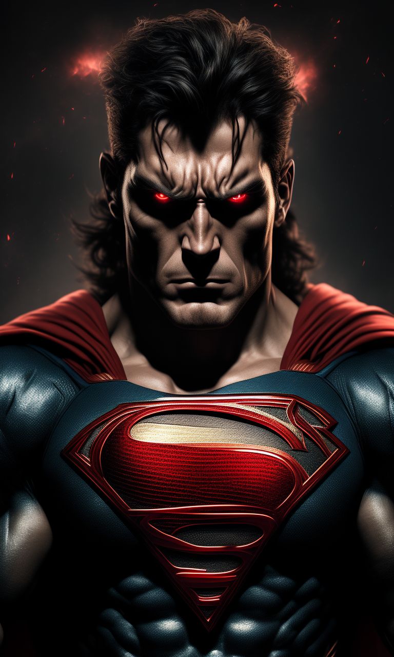Ruuudyyy: midshot portrait of Evil Superman, Angry expression on face ...