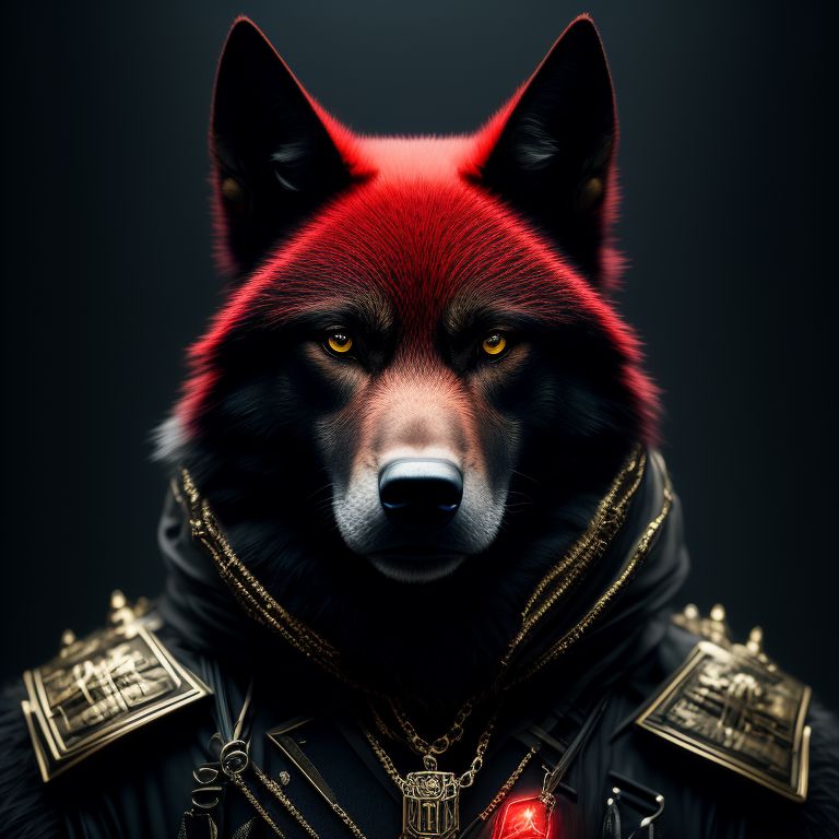 Neon Red Wolves