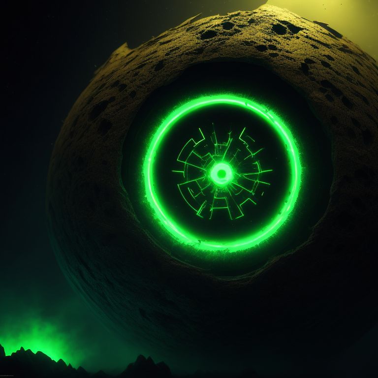 rude-opossum928: green radioactive pixelated lighted radioactive symbol