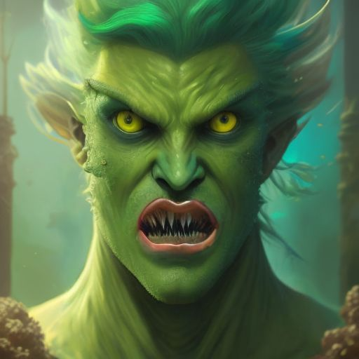 miquaight: [long blue hair], angry fish man, long blue hair, shells ...