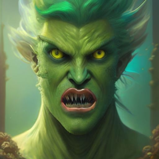 miquaight: [long blue hair], angry fish man, long blue hair, shells ...