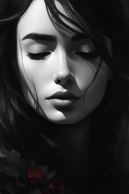 frugal-gaur683: Brambles intertwining on a brunette girl's face that ...
