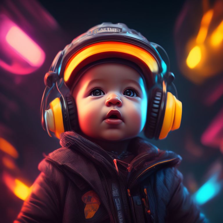 MANNA: A photorealistic digital illustration of a baby boy in ...