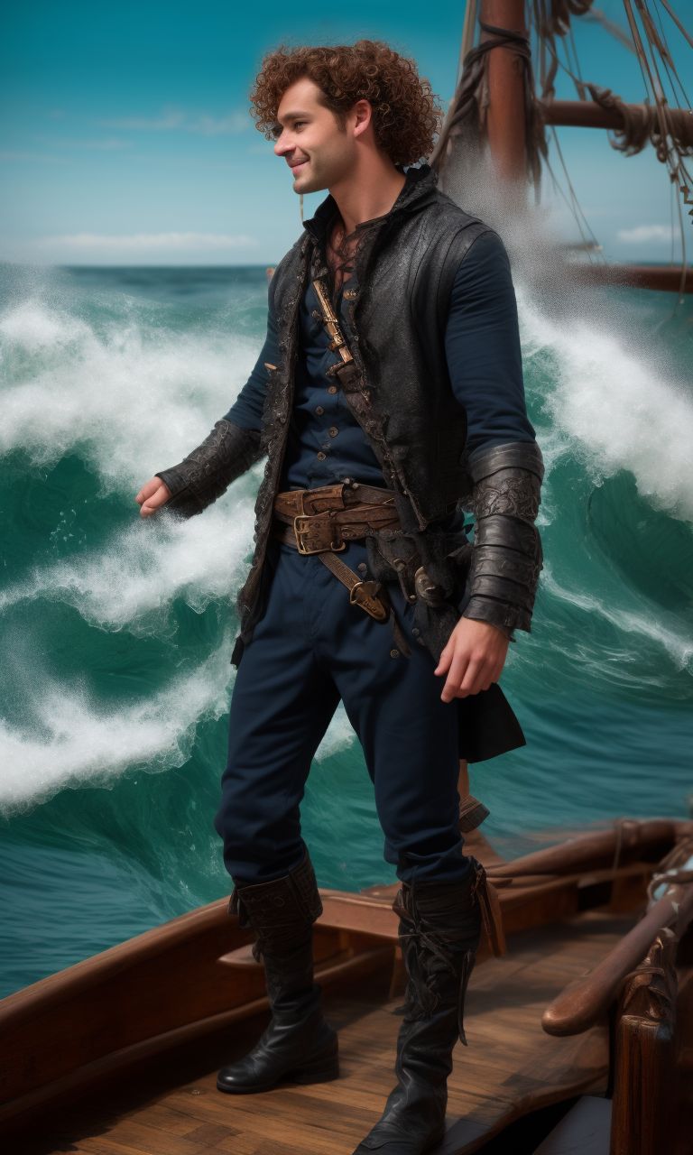 Peter.Wirdemo: a mischievous cunning male smuggler with unruly brown curls