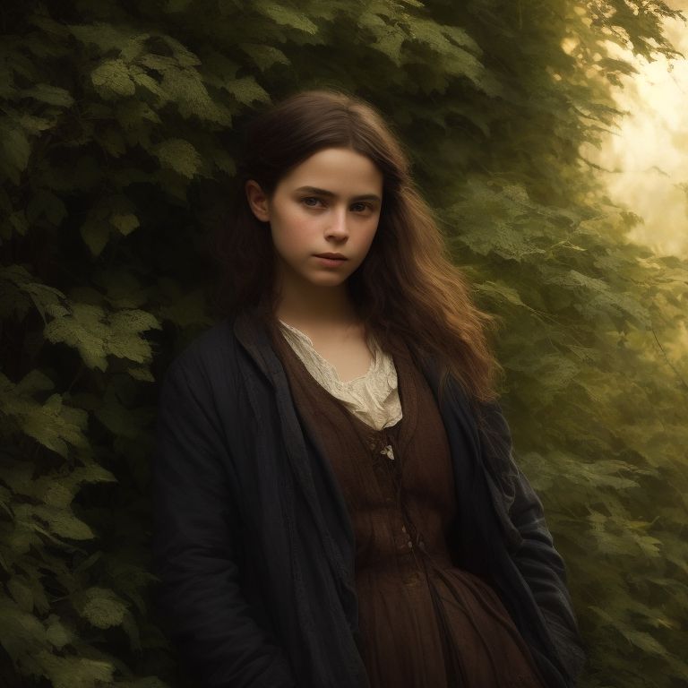 somber-mouse100: /imagine prompt: It's a beautiful scene! A girl in ...