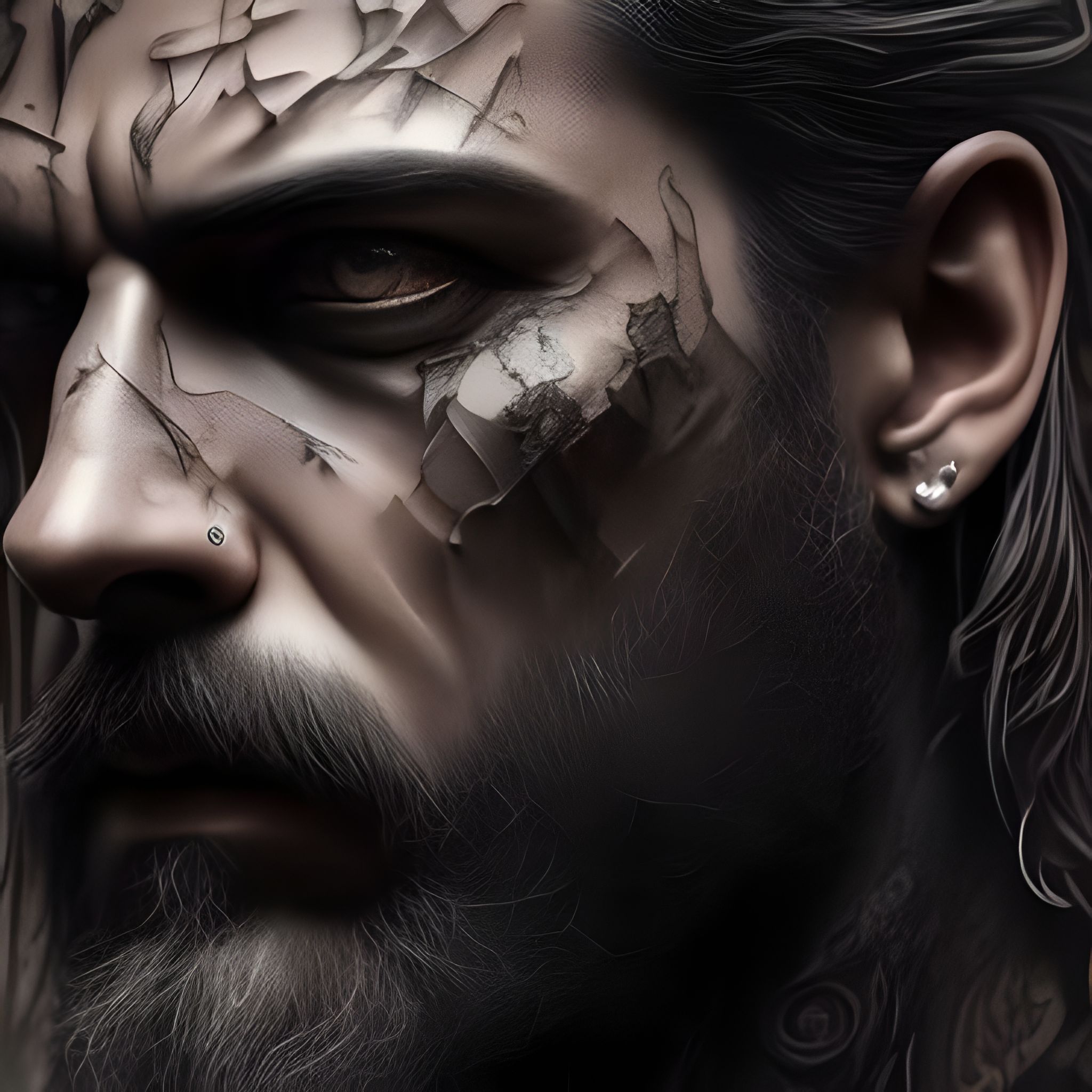 Grunge Facial Scar