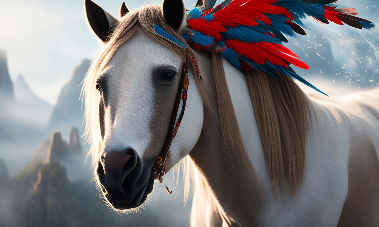 weepy-deer312: paint a regal portrait of Chief Crazy Horse with full ...