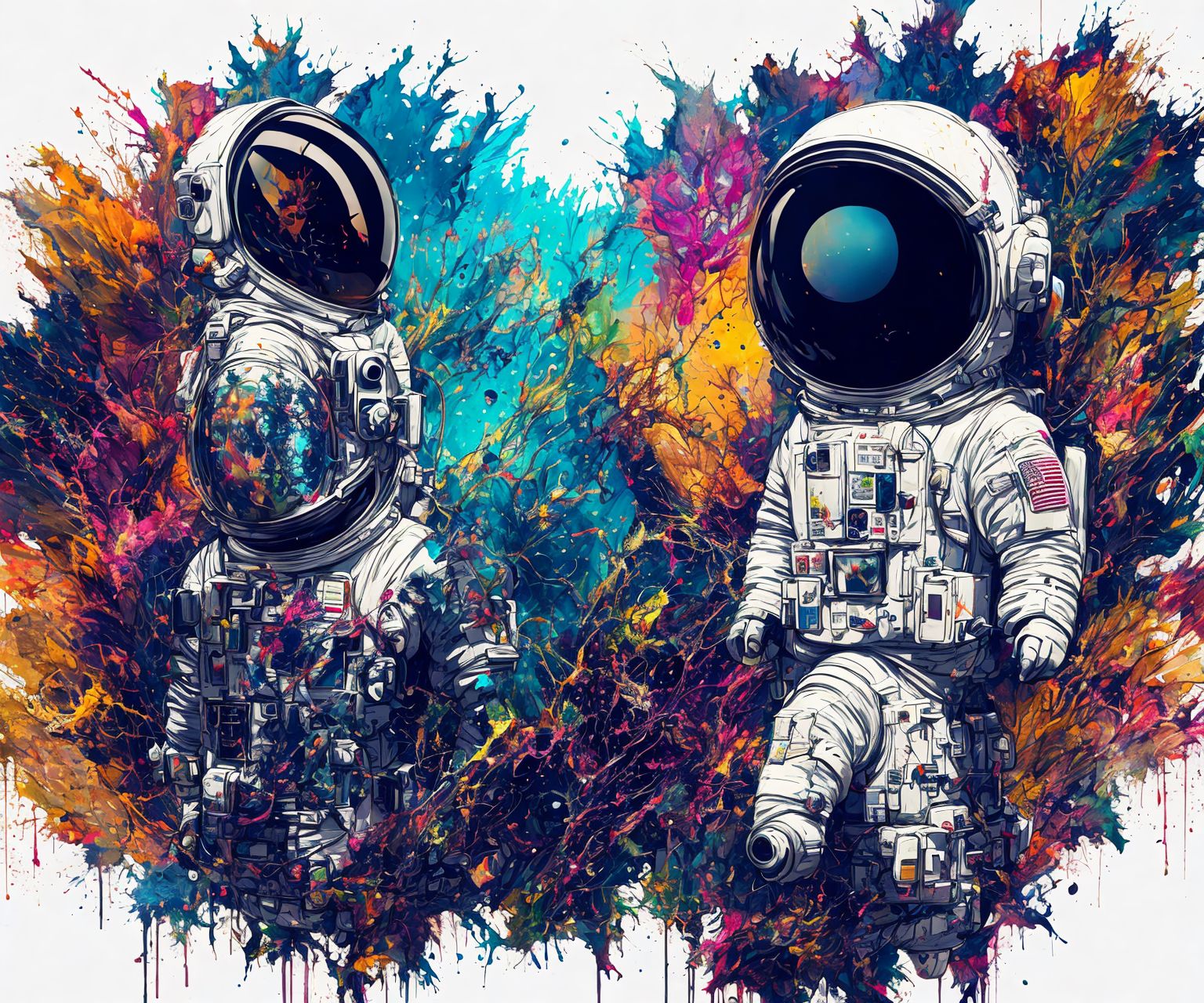 Colored Space Suits