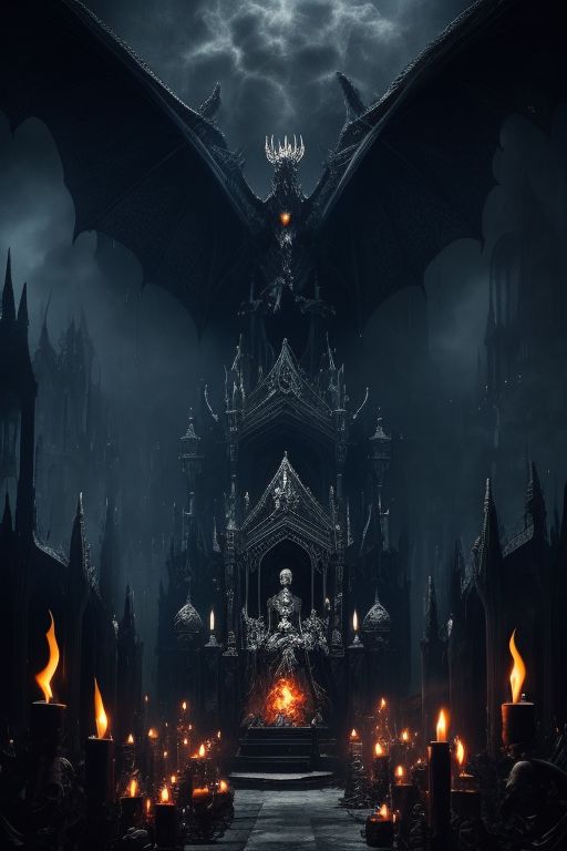 Armorbeast: a dead king skeletal figure sitting on a large ornate ...