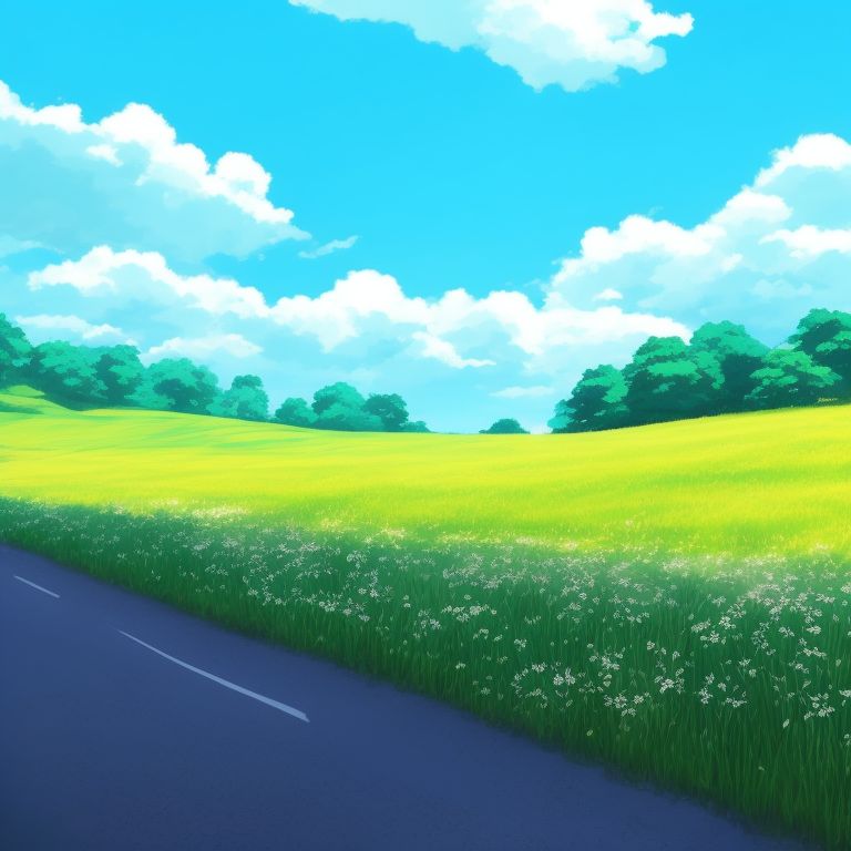Anime Field Background