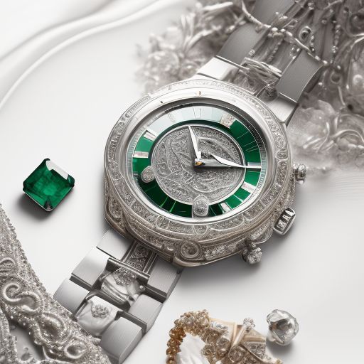 Gomes2023: A beautiful Swiss wristwatch in silver with emerald stones ...
