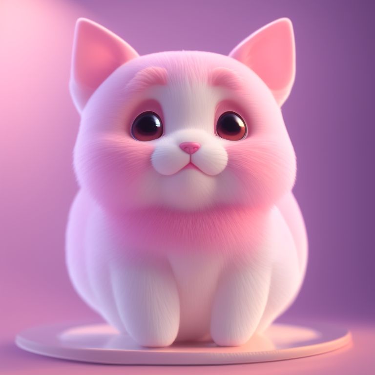 intent-shark468: cute character that is shaped like a pink kitten made ...