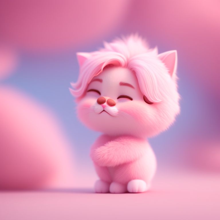 intent-shark468: cute character that is shaped like a pink kitten made ...