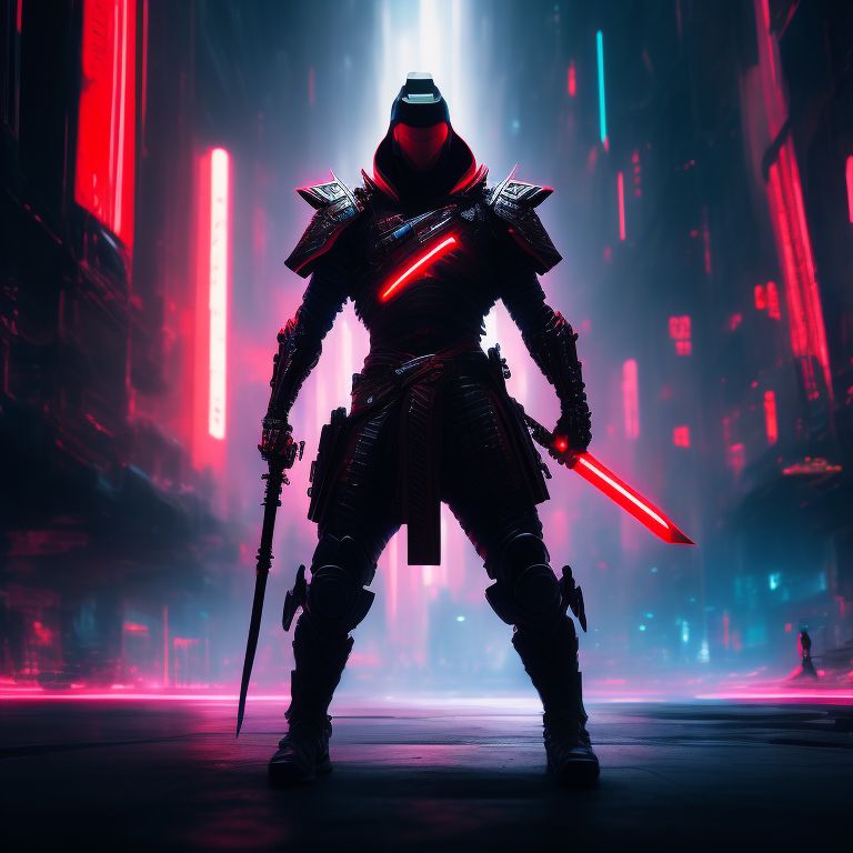 Futuristic Samurai Wallpaper