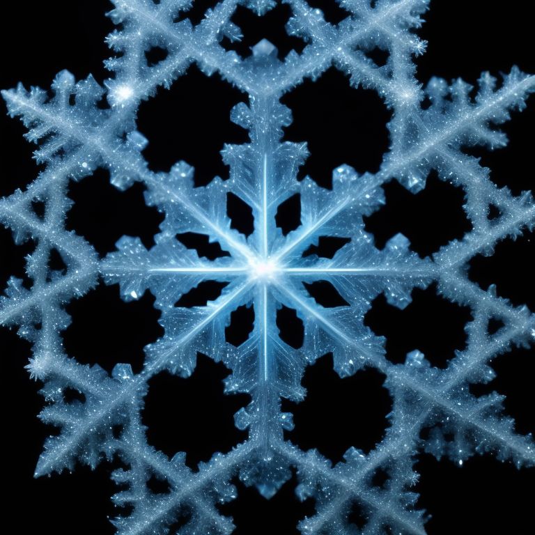 zyhzyh: a close up of a snowflake on a black background, made of ...