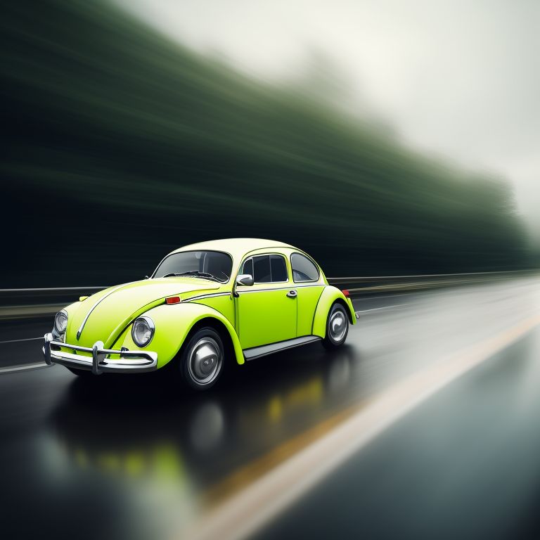 Lime Green Volkswagen Beetle
