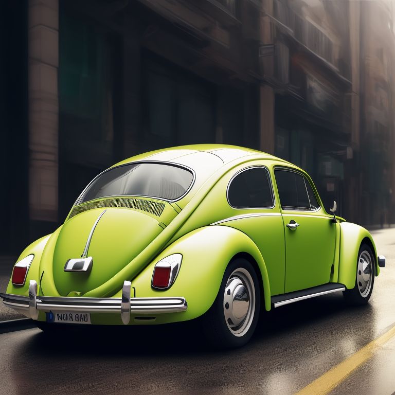 Lime Green Volkswagen Beetle