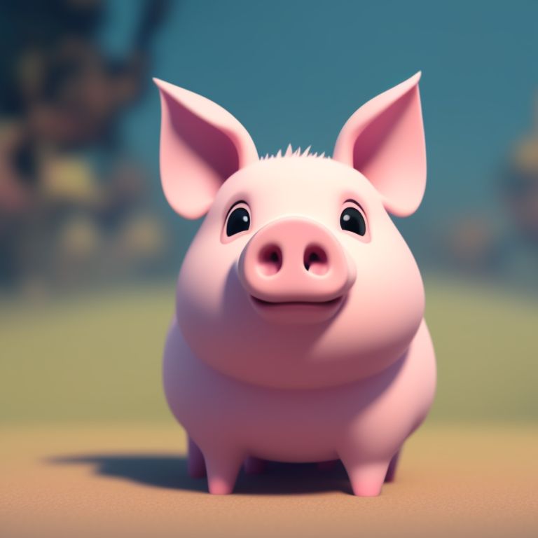 Cute Animated Pig