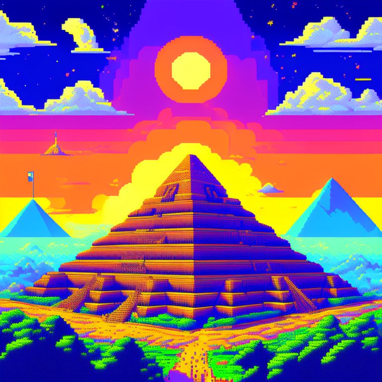 icy-walrus497: Monas Tower Monument and Giza Pyramid in Another World