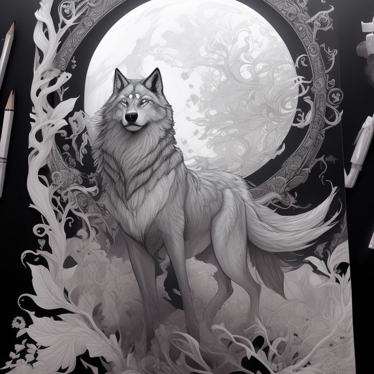 Squirrel_Hunt: Silver Wolf Howling at the Moon