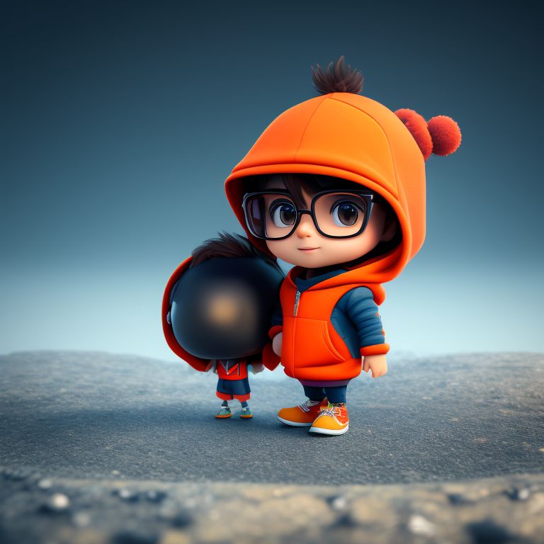 clean-mantis262: A chibi boy with big head and small body wearing ...