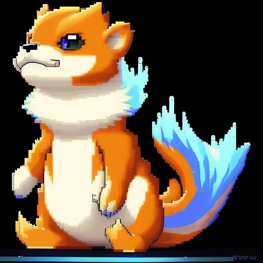 Arcanine Pixel Art Template
