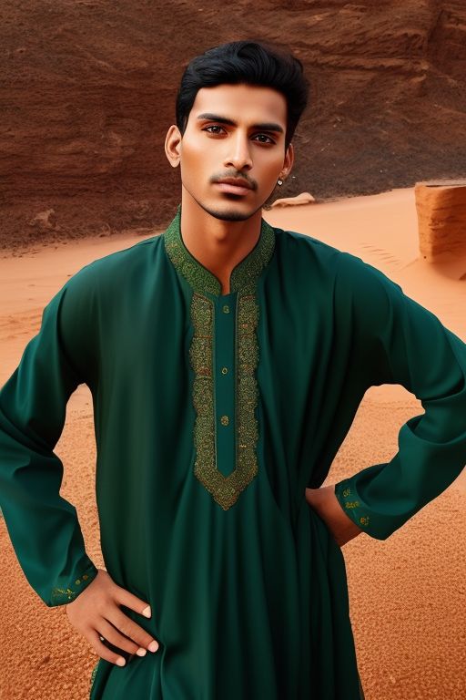 milky-swan39: A man of Arabian descent donning a traditional Punjabi ...