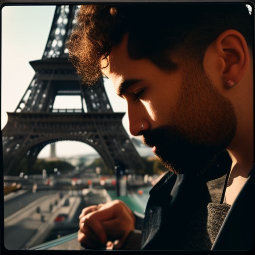 red-duck300: male french artist with Berret painter working on canvas ...