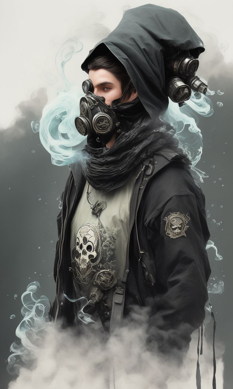 Skull Gas Mask Art