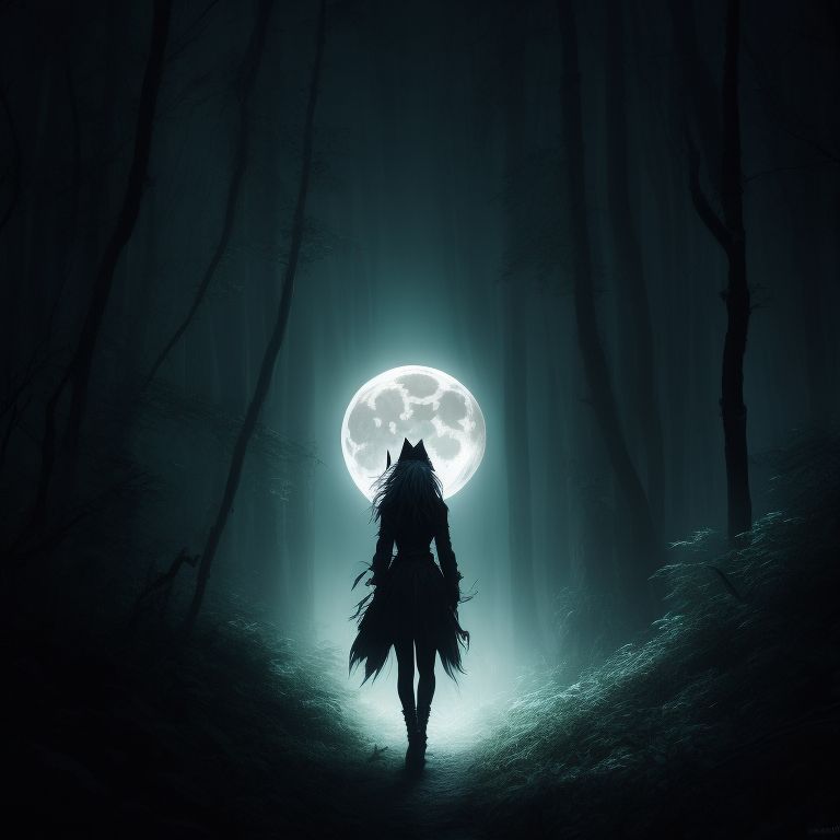 Girl Walking In The Dark