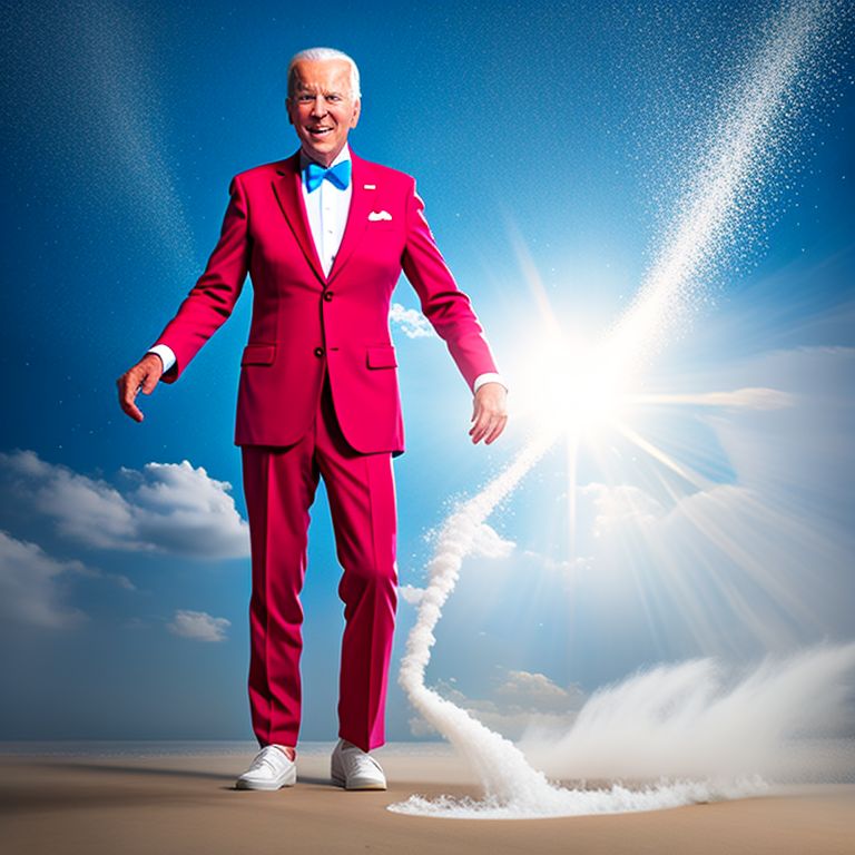 moral-turtle525: President Joe Biden dressed in a pink suit, bow tie ...