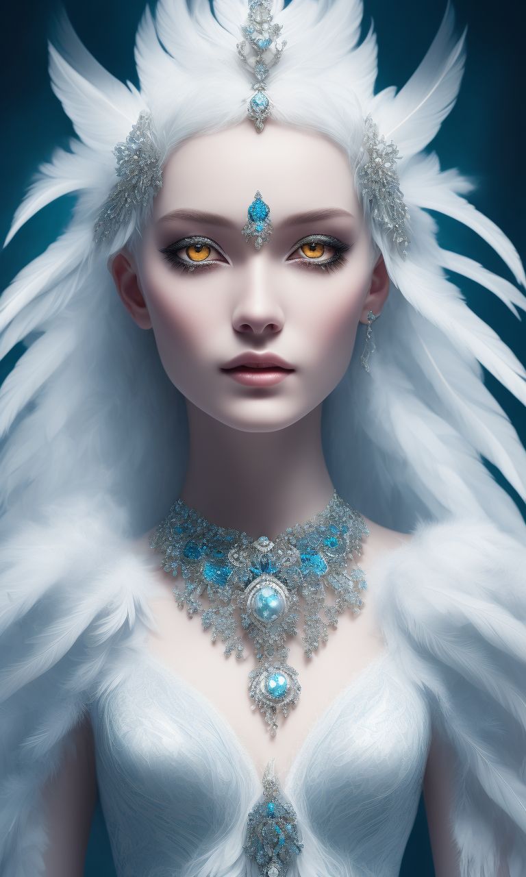 VarnaBrokentree: The Aasimar is a captivating figure with porcelain ...