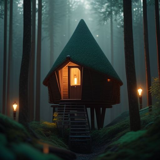 drafty-shrew643: A cozy magical hut into a forest